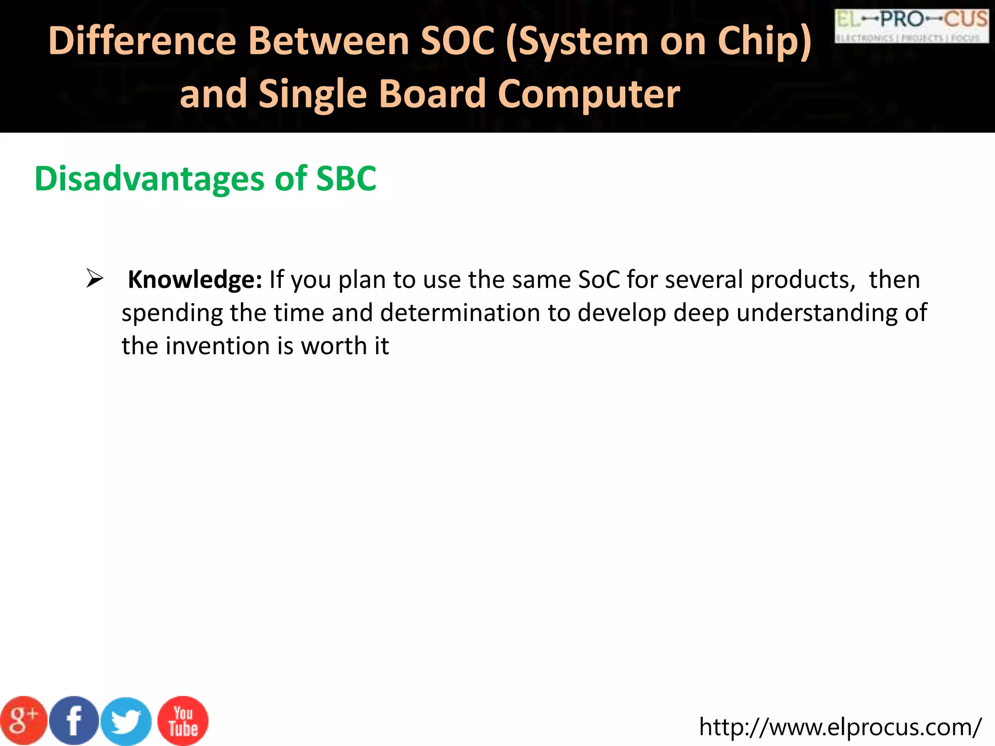 Difference between soc and single board computer ppt1 | PPTX
