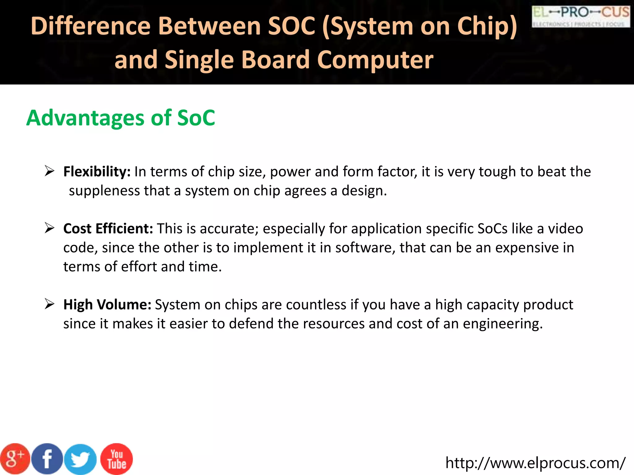 Difference between soc and single board computer ppt1 | PPTX