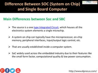 Difference between soc and single board computer ppt1 | PPTX
