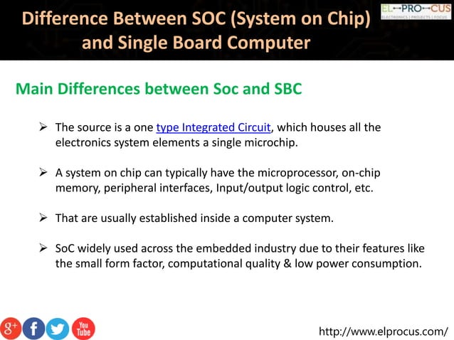 Difference between soc and single board computer ppt1 | PPTX