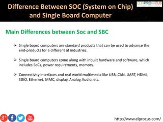Difference between soc and single board computer ppt1 | PPTX