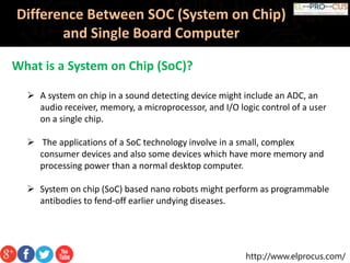 Difference between soc and single board computer ppt1 | PPTX