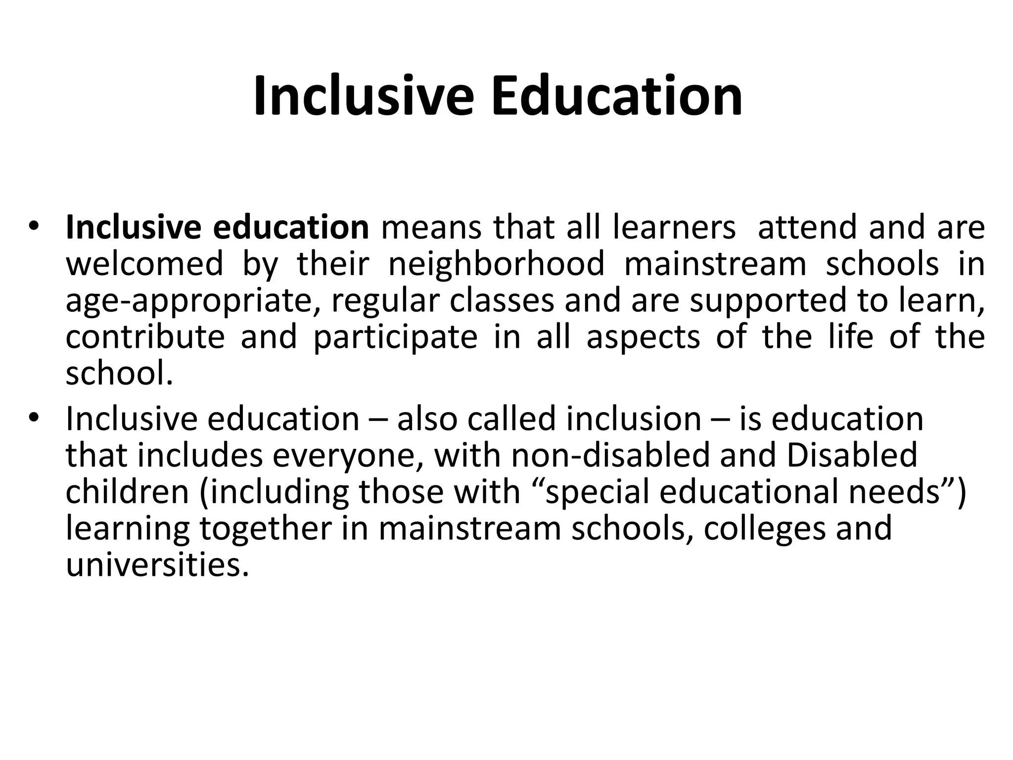 Difference Between Special, Integrated & Inclusive Education.ppsx