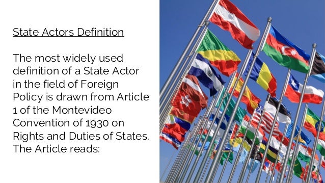 Difference State Actors and Non state Actors