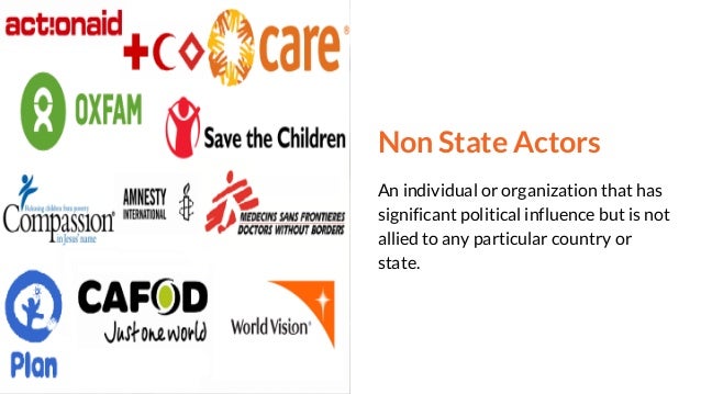 Difference State Actors and Non state Actors