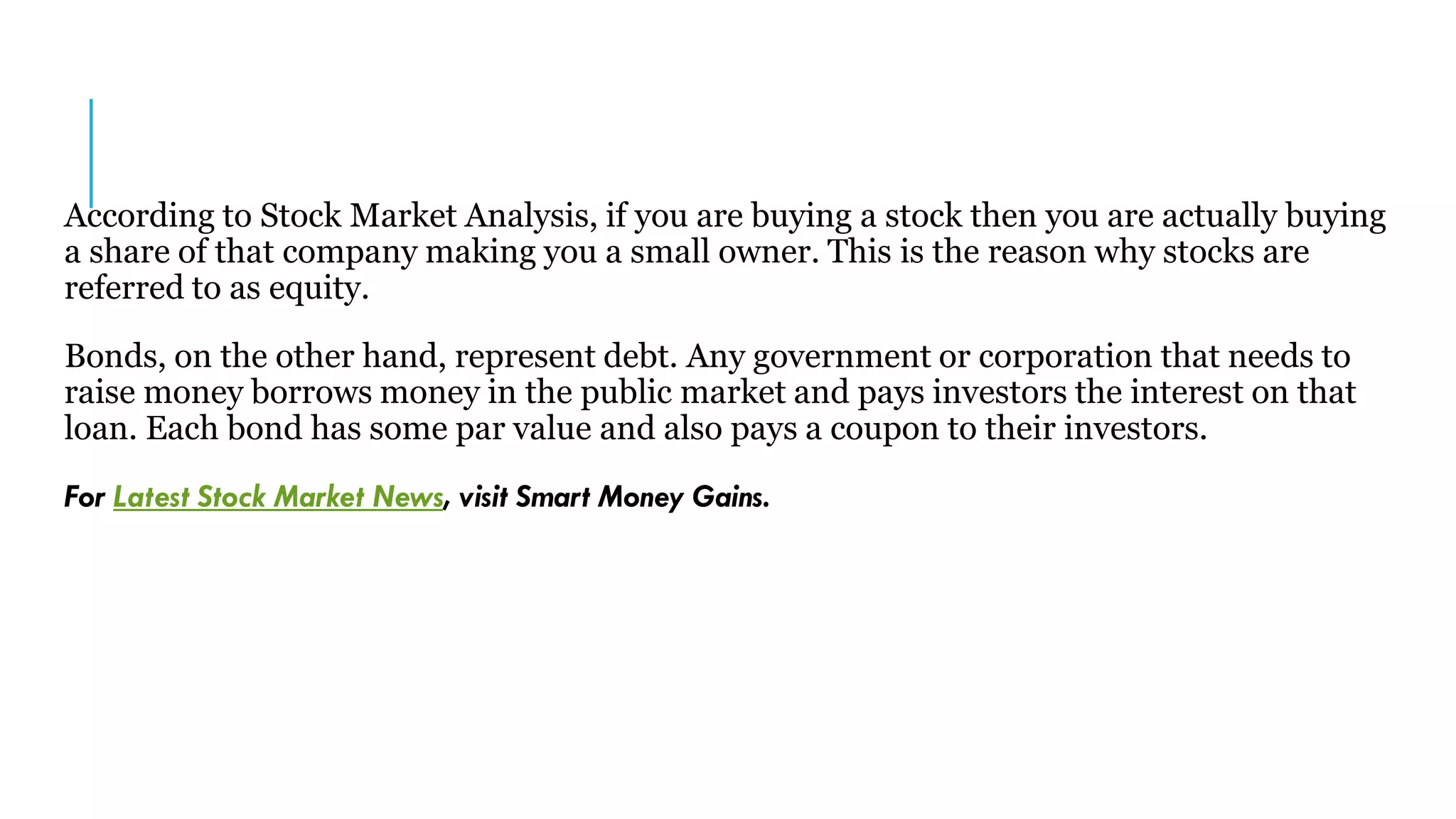 Difference between stocks and bonds | PPTX