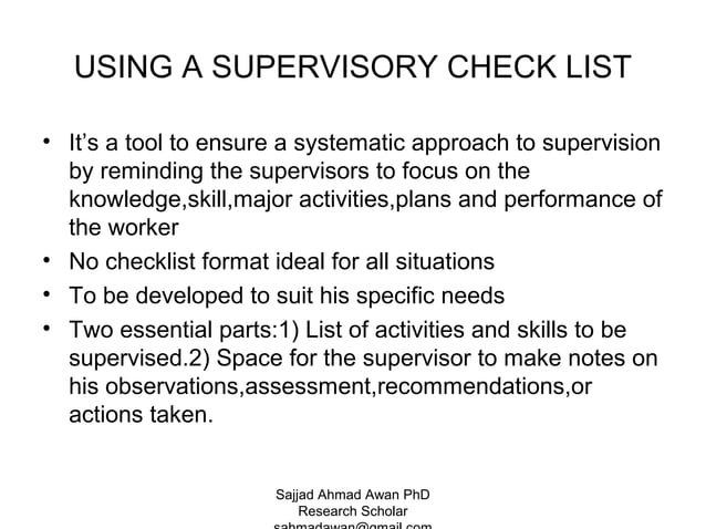 Difference between supervision and monitoring by sajjad awan | PPT