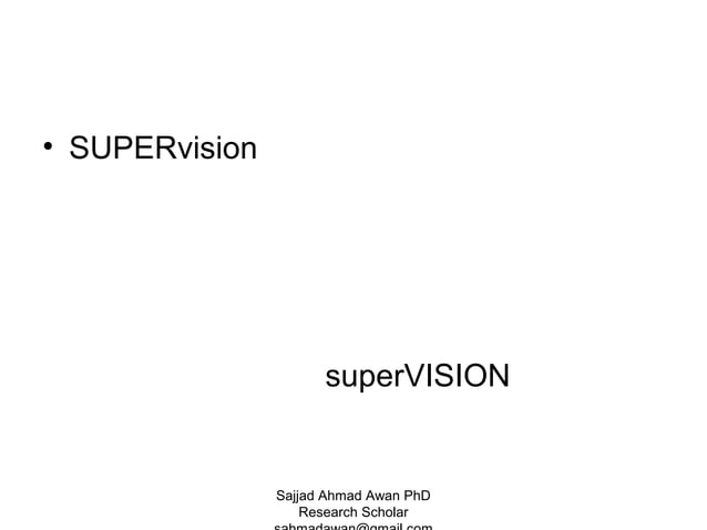 Difference between supervision and monitoring by sajjad awan | PPT