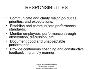 Difference between supervision and monitoring by sajjad awan | PPT