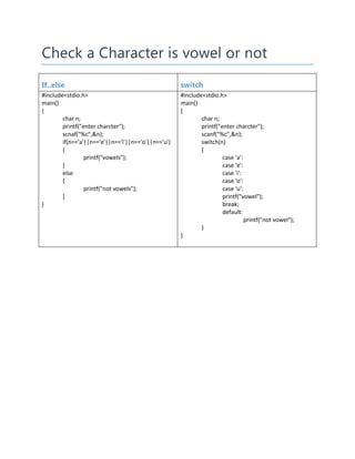 Difference between switch and ladder if | PDF