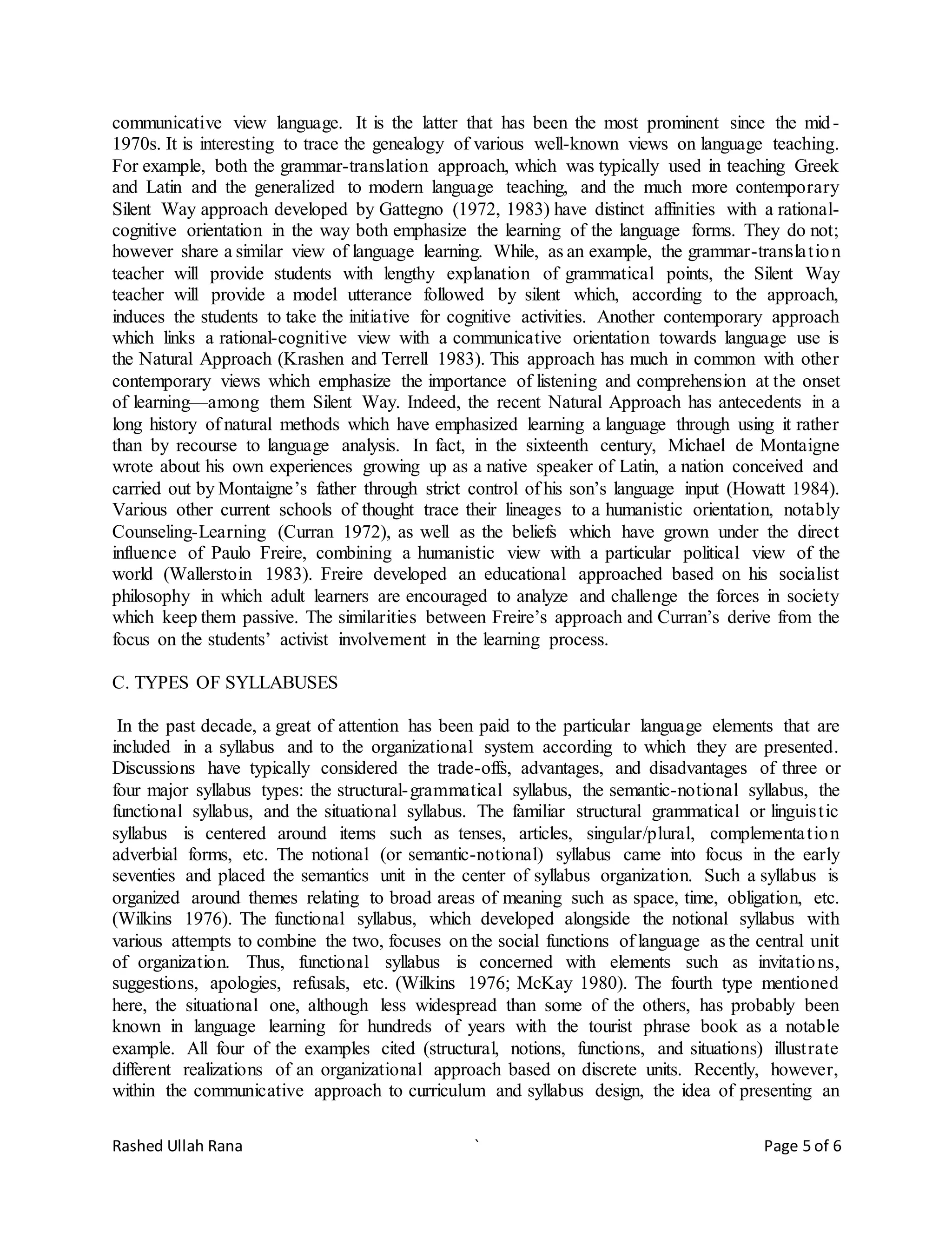 Difference between syllabus and curriculum | DOCX