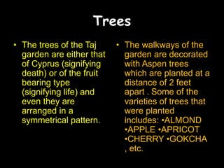 Difference between taj mahal and shalimar garden of kashmir | PPT