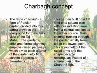 Difference between taj mahal n shalimar bagh | PPTX