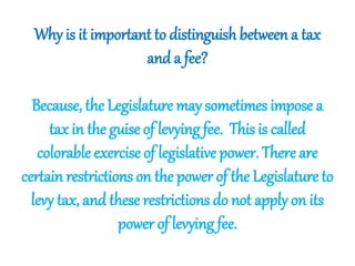 Difference between tax and fee | PPTX