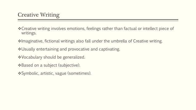 Difference between technical and creative writing | PPTX