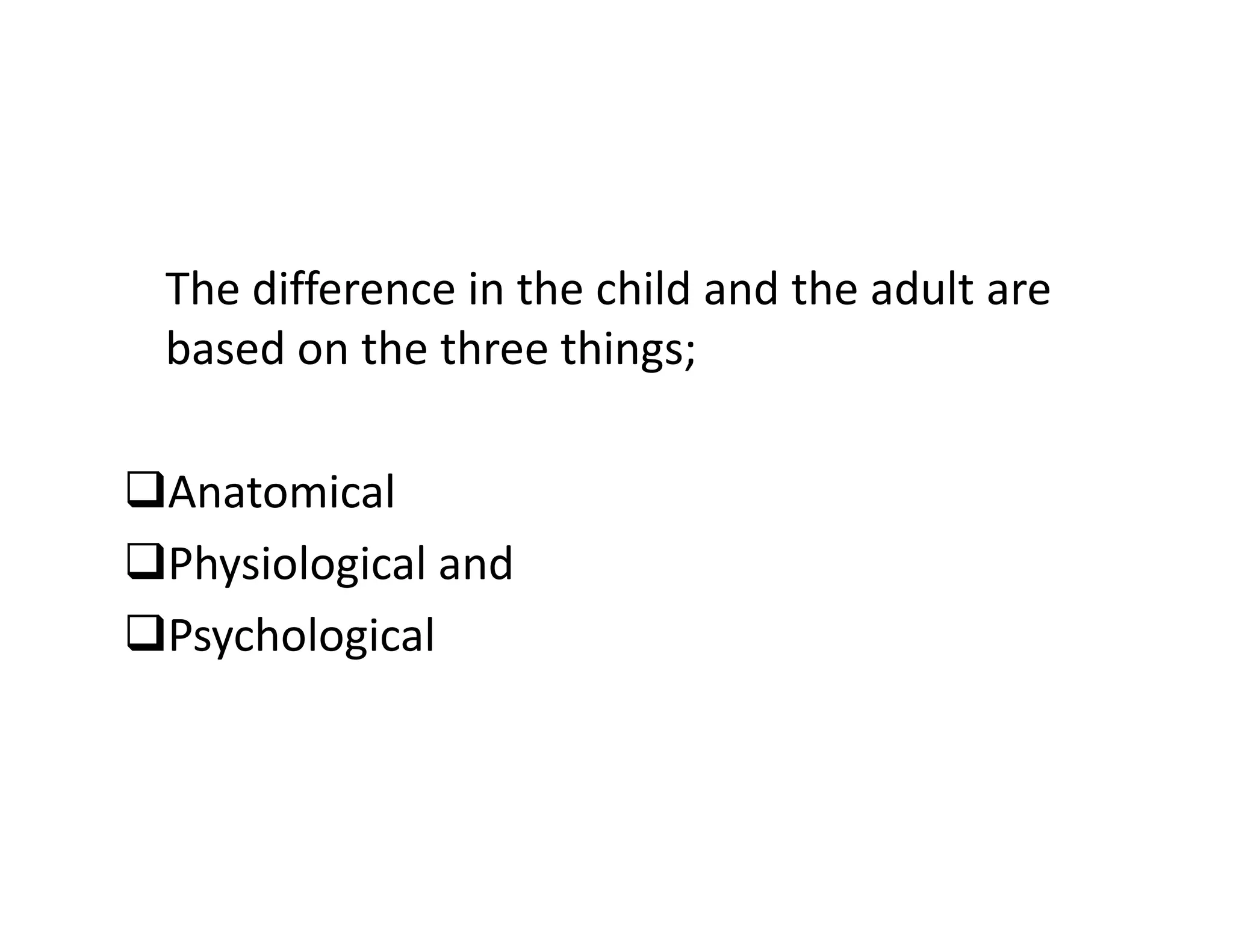 Difference between the child and the adult | PDF
