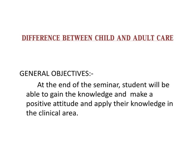 Difference between the child and the adult | PDF | Parenting Babies and ...