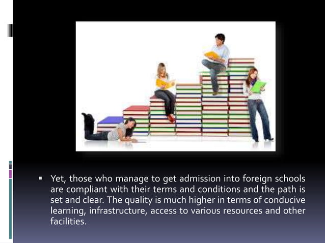 Difference between the education in india and abroad | PPTX | College ...