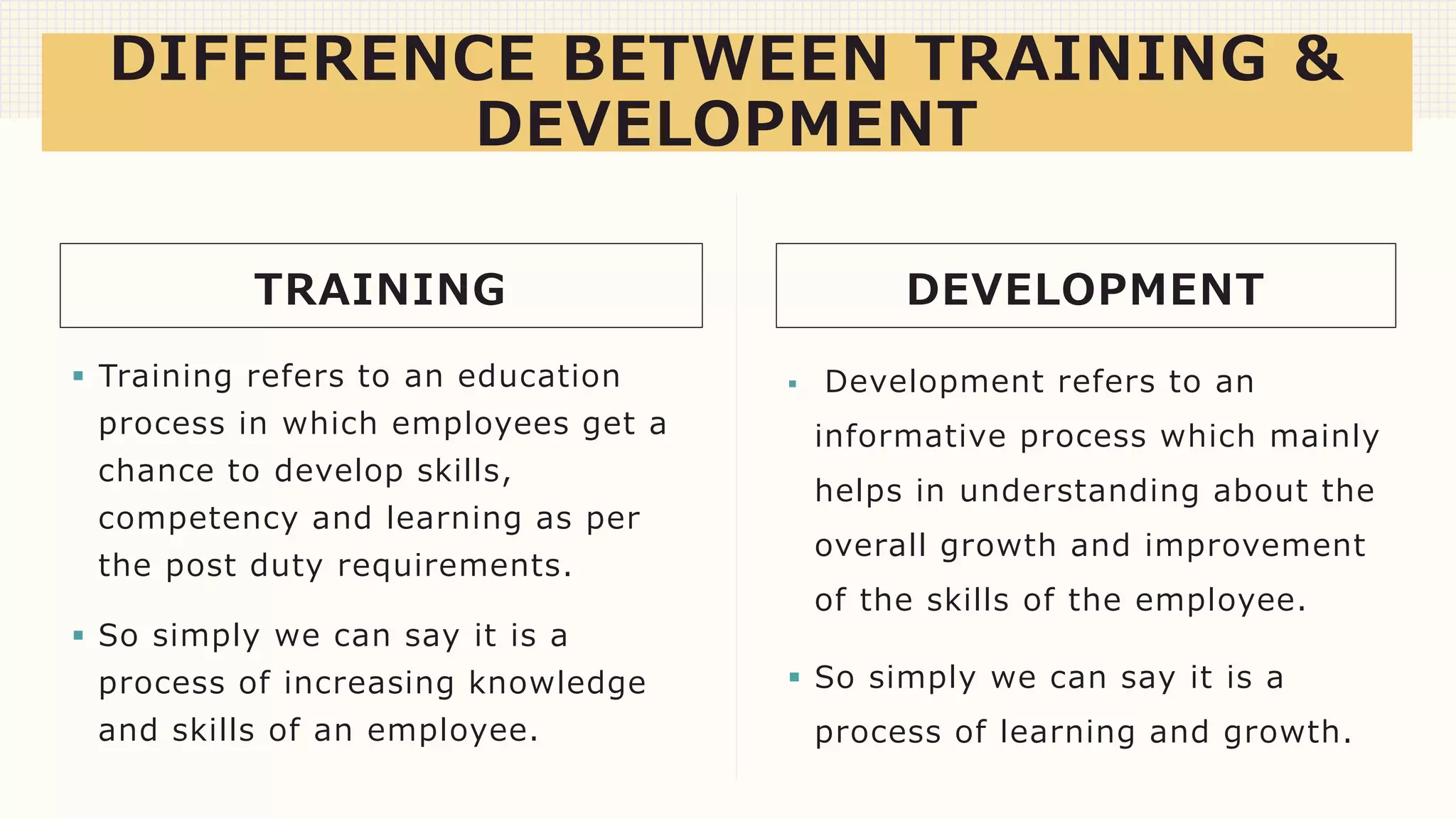 DIFFERENCE BETWEEN TRAINING & DEVELOPMENT.pptx