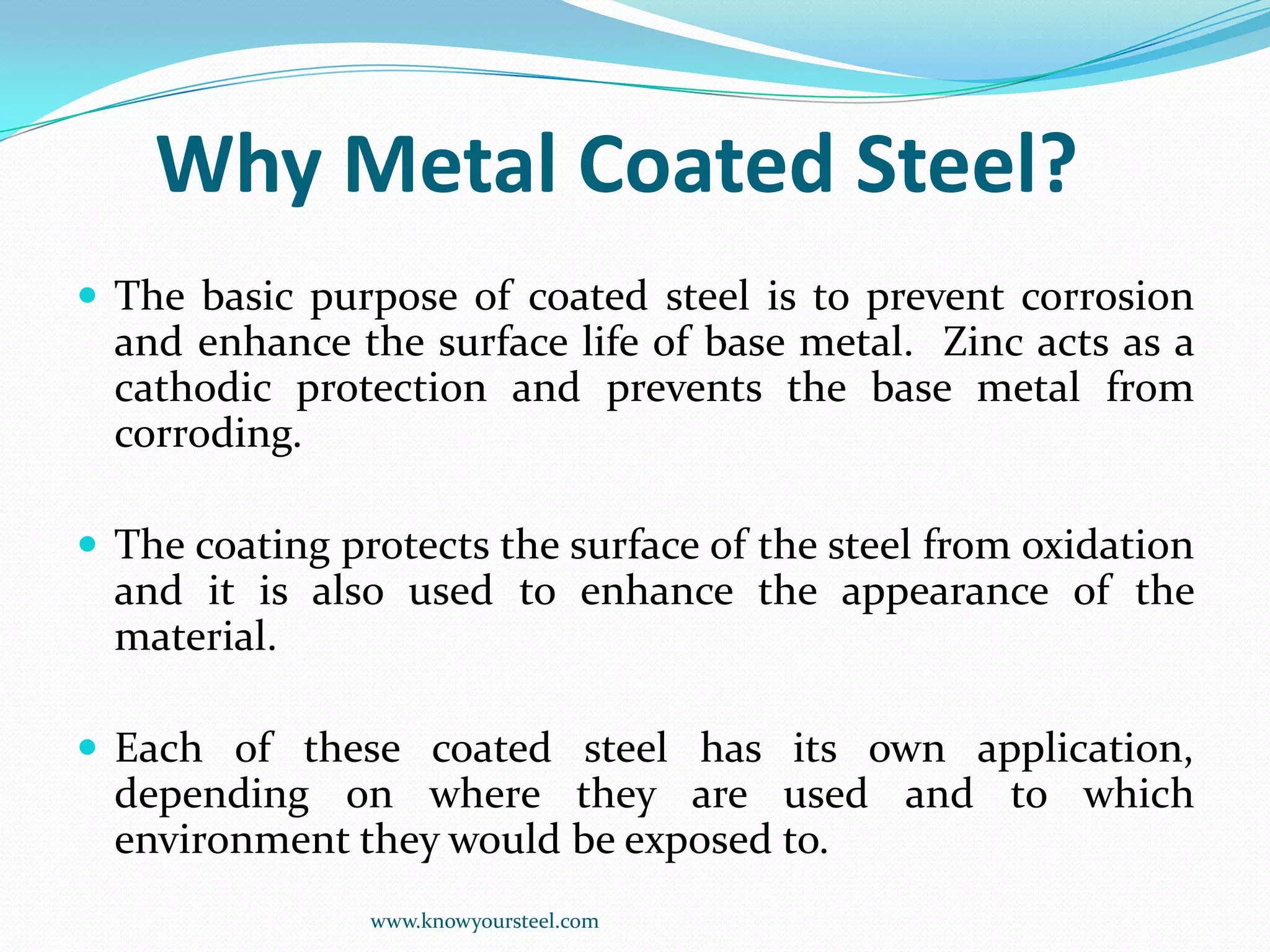 Difference between various coated steel products | PPTX
