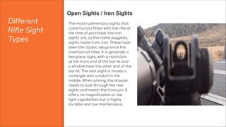 Difference between various sights for a rifle | PDF