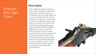 Difference between various sights for a rifle | PDF