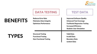 Difference between Data Testing and Test Data | PDF