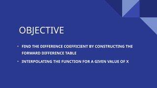DIFFERENCE COEFFICIENT with good explanation | PPT