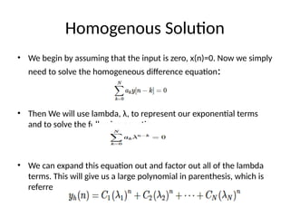 Difference equation for btech ece engeneering | PPT