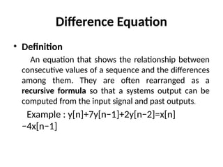 Difference equation for btech ece engeneering | PPT