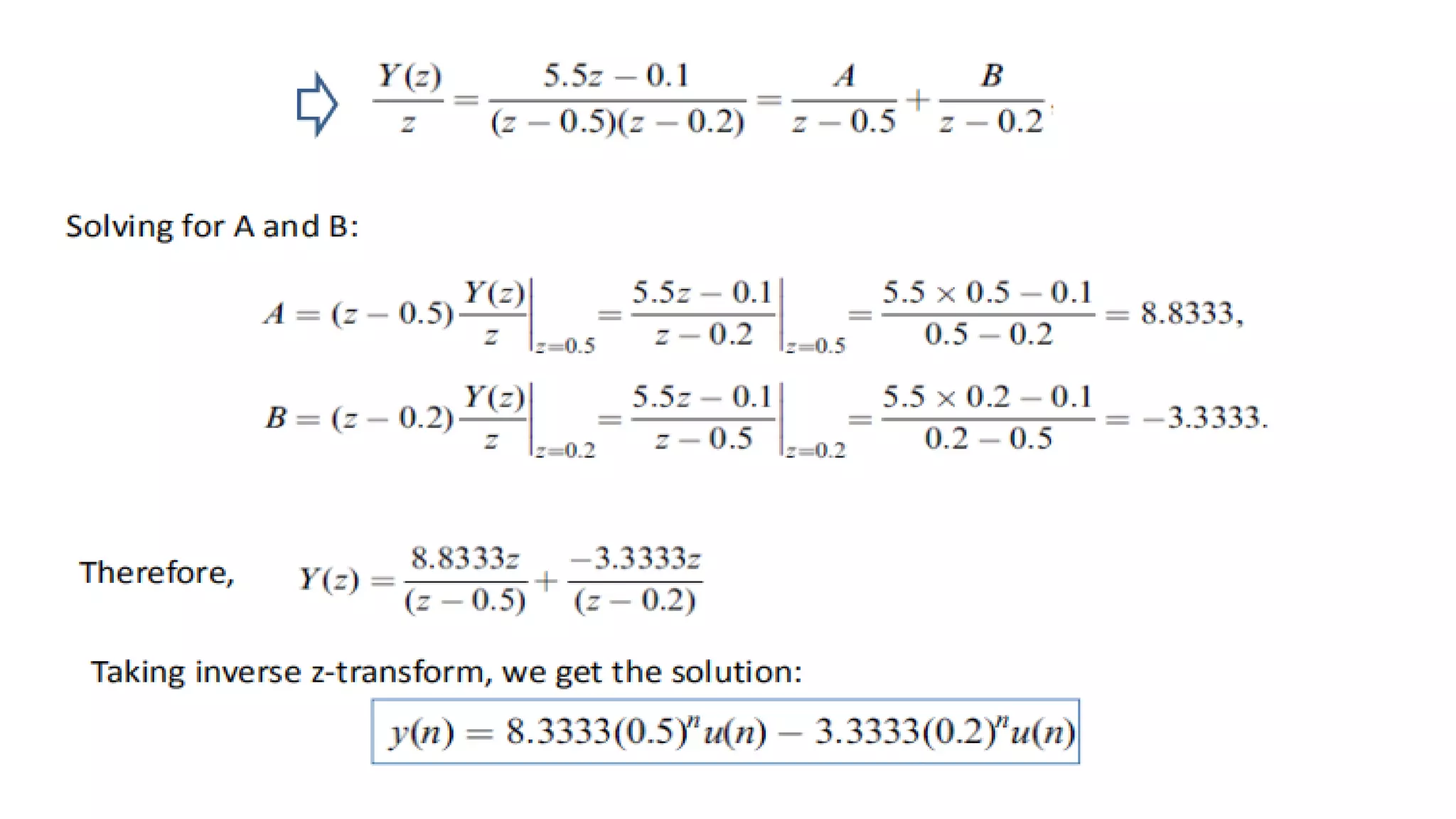 Difference equation using z transform day 4 | PDF