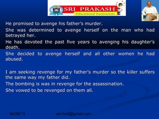 Difference between 'avenge and revenge' | PPT