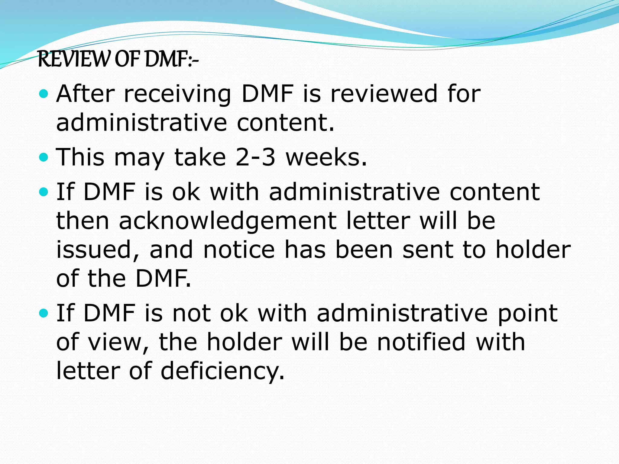 Difference european drug master file & us drug master file | PPTX