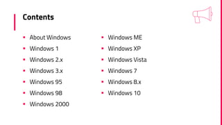 Difference in Windows Versions | 30 Years of Revolution | PPTX