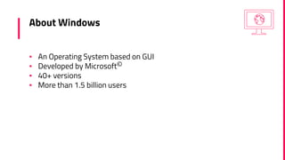 Difference in Windows Versions | 30 Years of Revolution | PPTX