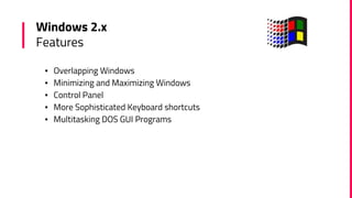Difference in Windows Versions | 30 Years of Revolution | PPTX