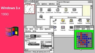Difference in Windows Versions | 30 Years of Revolution | PPTX