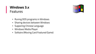 Difference in Windows Versions | 30 Years of Revolution | PPTX