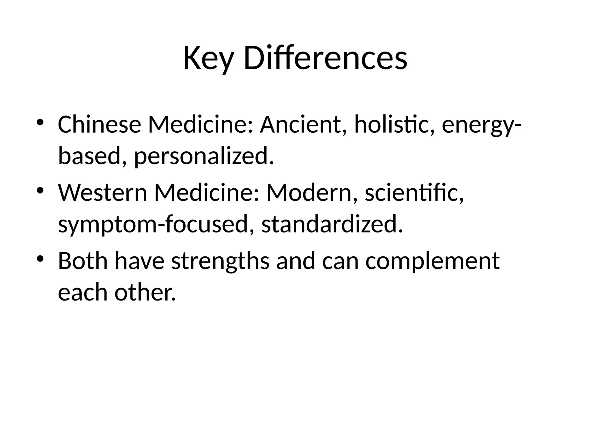 Difference of Chinese and Western Medicine | PPTX