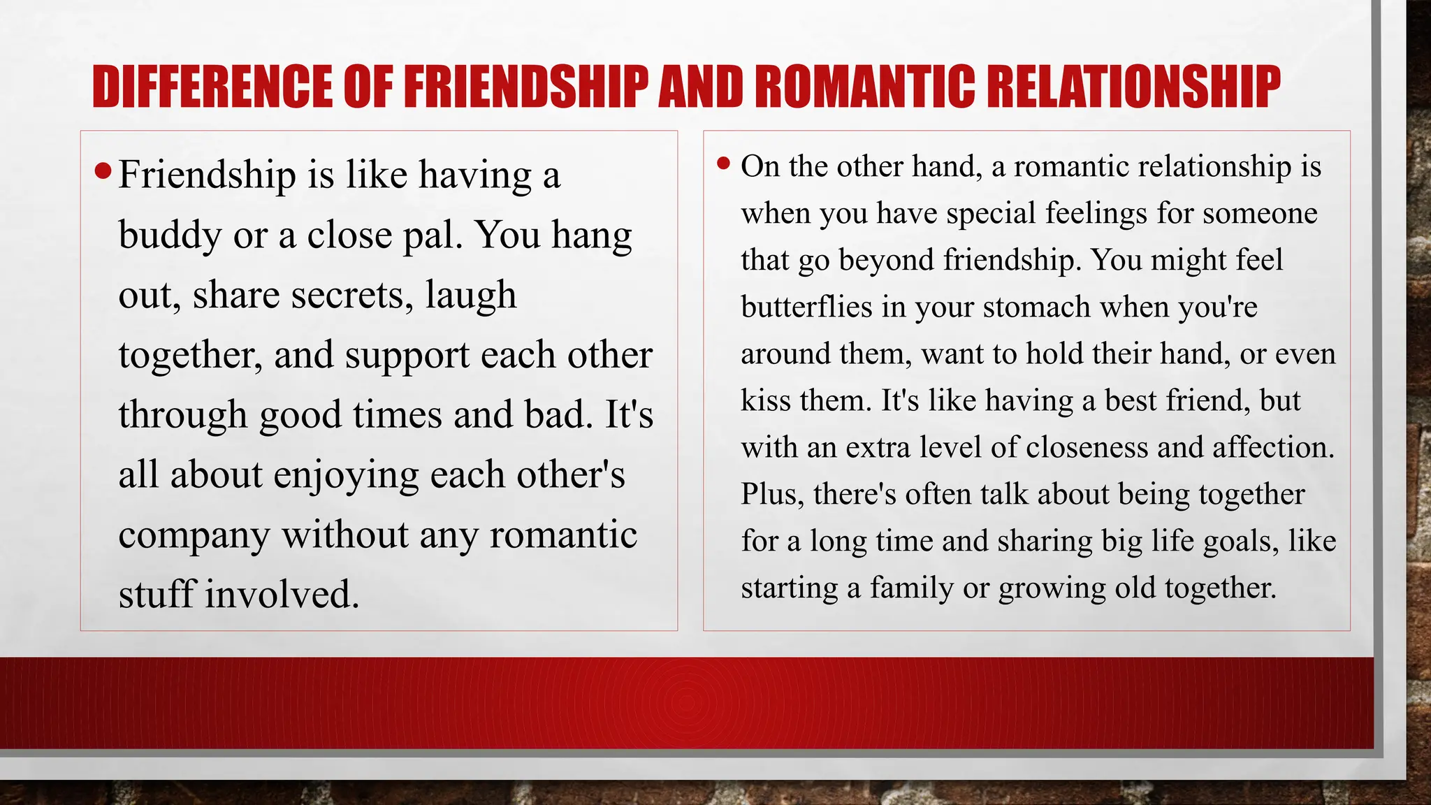 difference of friendship and romantic relationship.pptx