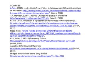 Difference of opinions | PPTX