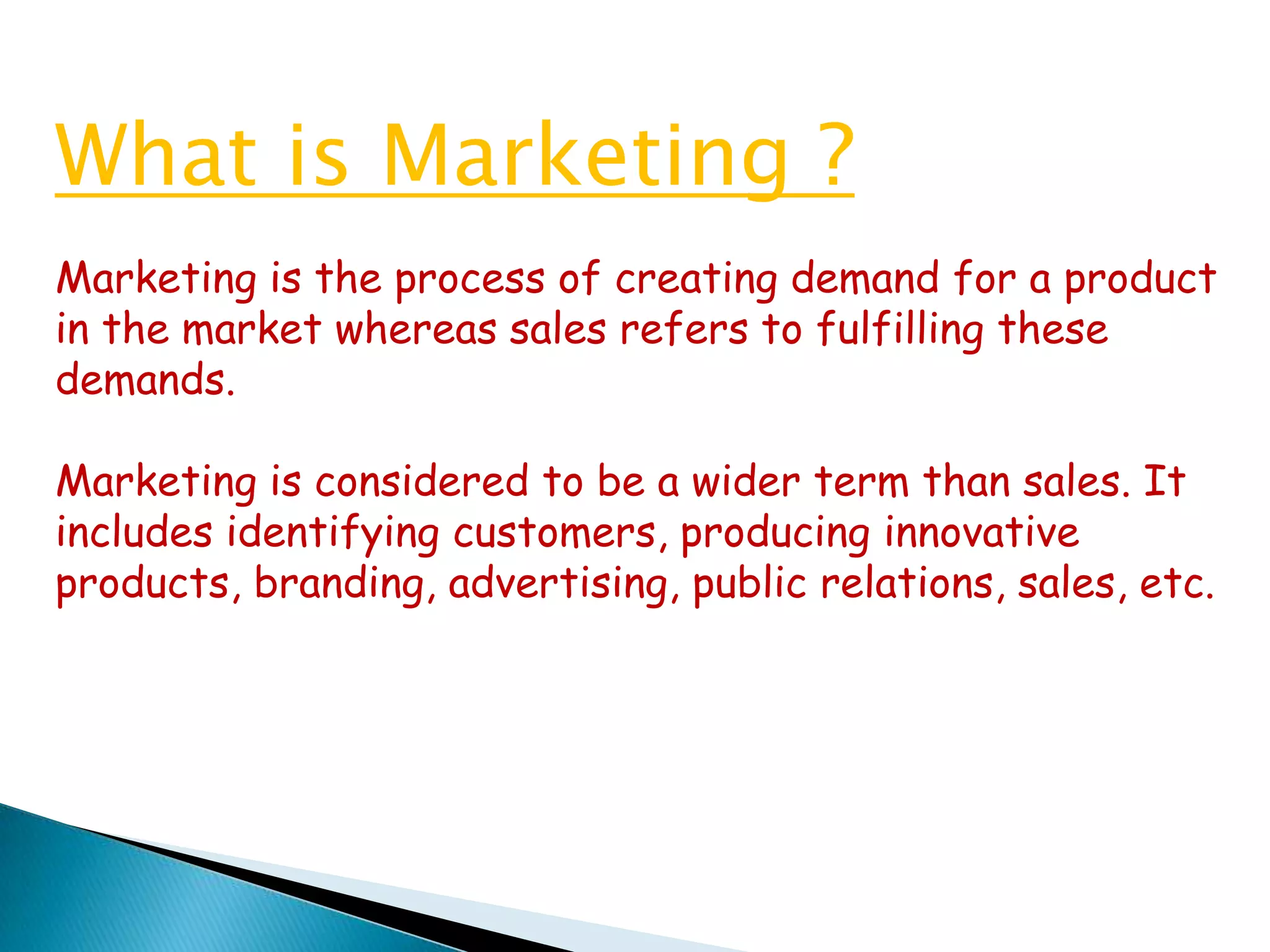 Difference of sales and marketing | PPTX