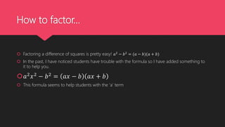 Difference of squares | PPT