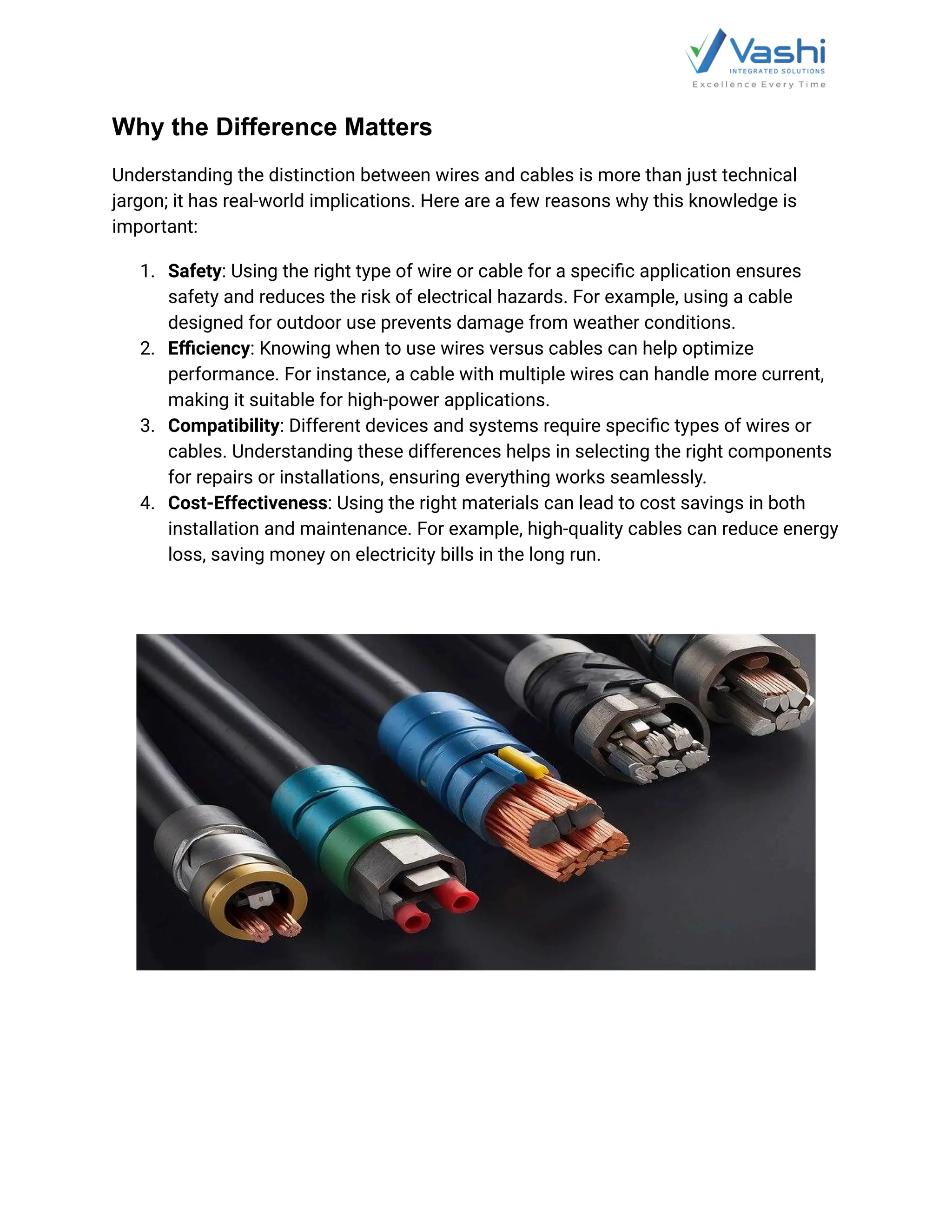 Difference Between Wires and Cables: Comparative Guide.pdf | Technology & Computing