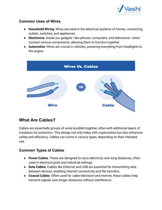 Difference Between Wires and Cables: Comparative Guide.pdf | Technology ...