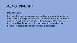 Diversity -meaning and ways of differentiating | PPTX