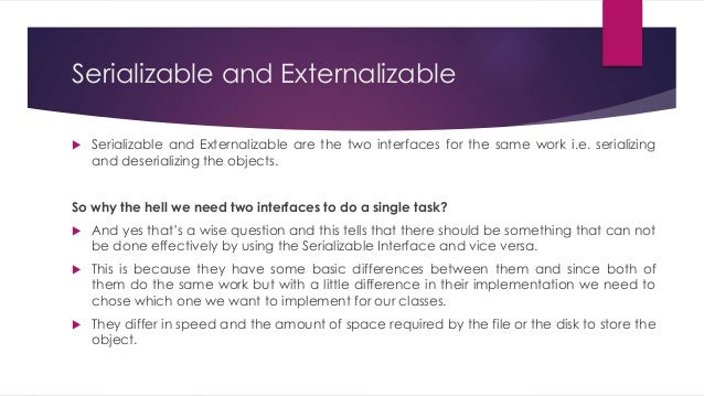 Differences Between Serializable And Externalizable Interface In Java 2673