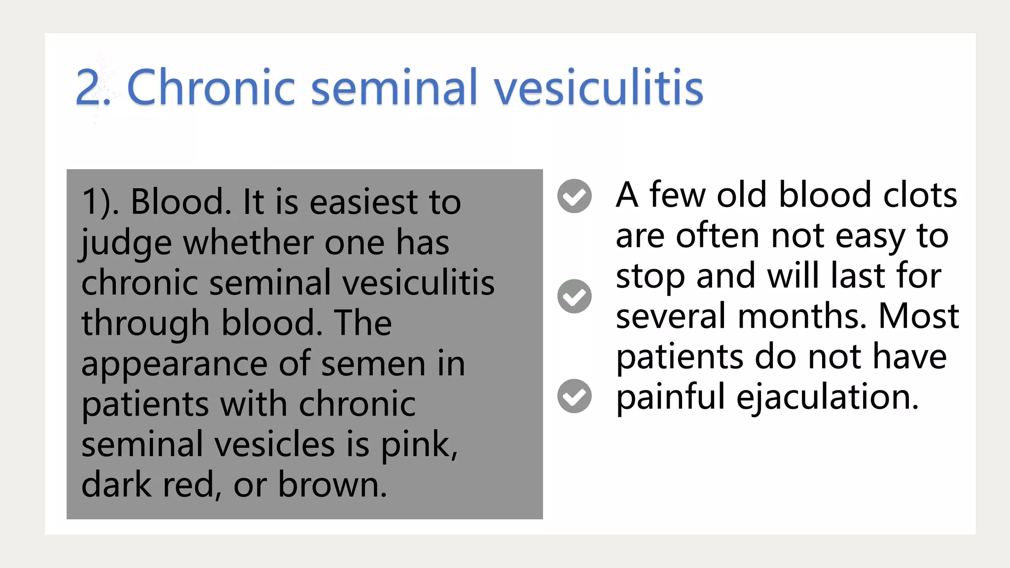 Differences Between Acute and Chronic Seminal Vesiculitis | PDF