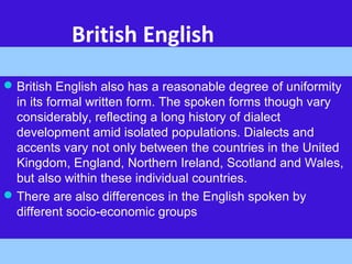 Differences between american & british english | PPT