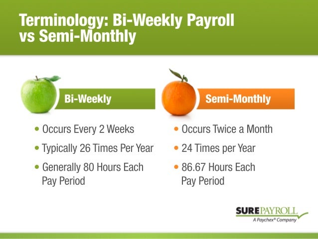 Differences Between Bi weekly And Semi Monthly Differences Between Bi weekly And Semi Monthly